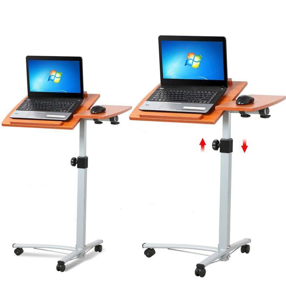 Mobile Rolling Laptop Desk Cart Stand Height Adjustable Computer Laptop ...