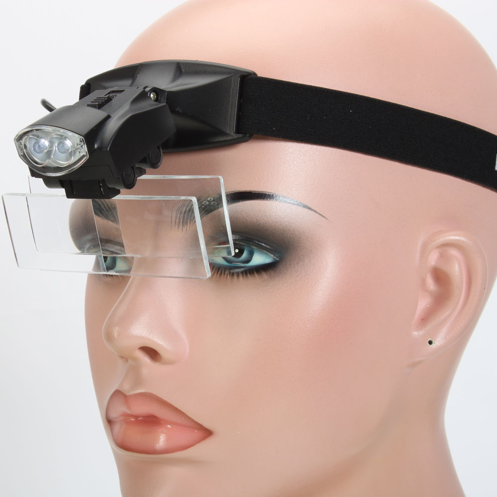 5 Lens 1-3.5X LED Light Lamp Loop Head Headband Magnifier Magnifying ...